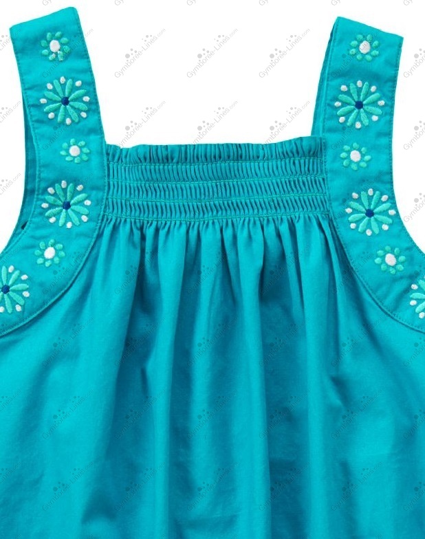 2013 Gymboree Embroidered Flower Top (Girl - Kid Ruffle/Ruffled Tank ...