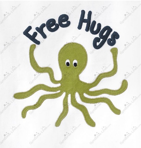 2010 Gymboree Free Hugs Octopus Tee FREE HUGS (Boy – Baby/Toddler Short ...